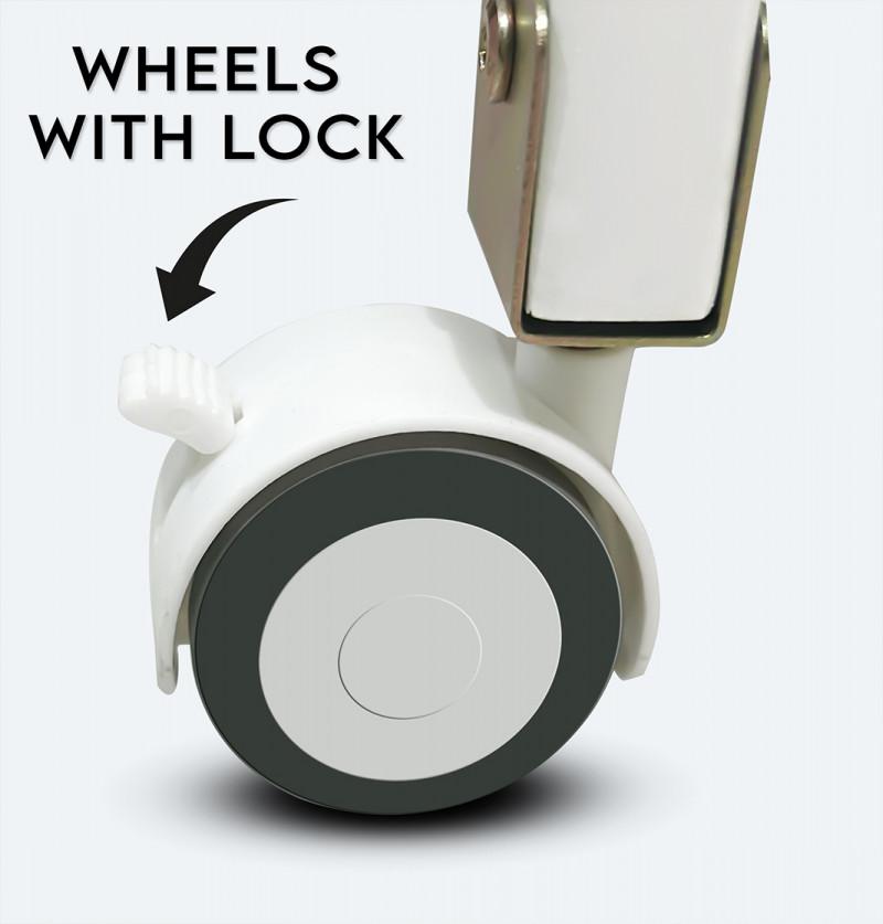 Baby Diaper Changing Table Trolley with Shelves and Safety Locks ...