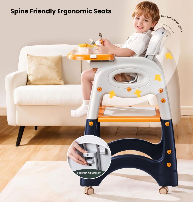 HunyHuny 8-in-1 Convertible Baby High Chair with Activity Table, Dining ...