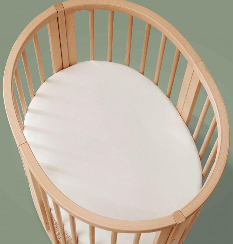 12 In 1 Multifunctional Rocking Baby Cot Crib Oval - Natural Wood ...
