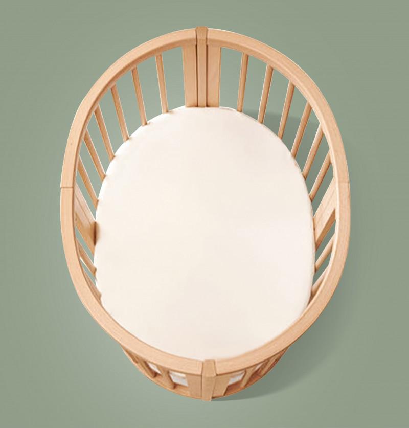 12 In 1 Multifunctional Rocking Baby Cot Crib Oval - Natural Wood ...